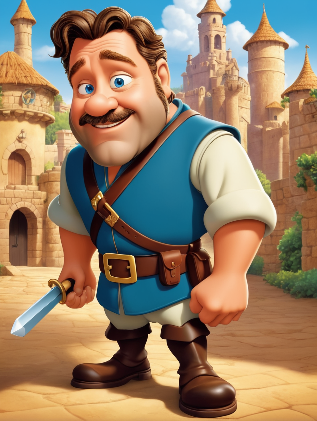 Premium Free ai Images | toon russell crowe as maximo decimo meridio as ...