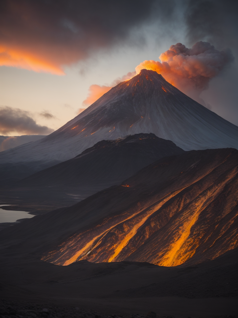 Lumenor AI Image Generation - icelandic volcano eruption