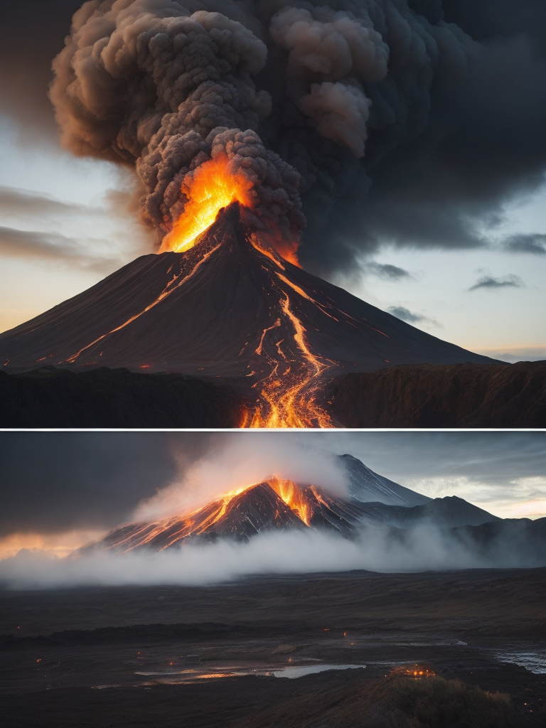 Lumenor AI Image Generation - icelandic volcano eruption