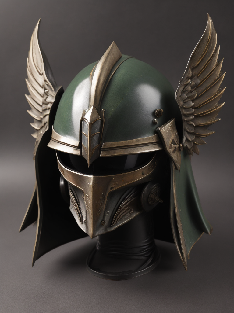 Premium Free ai Images | dark angels winged helmet