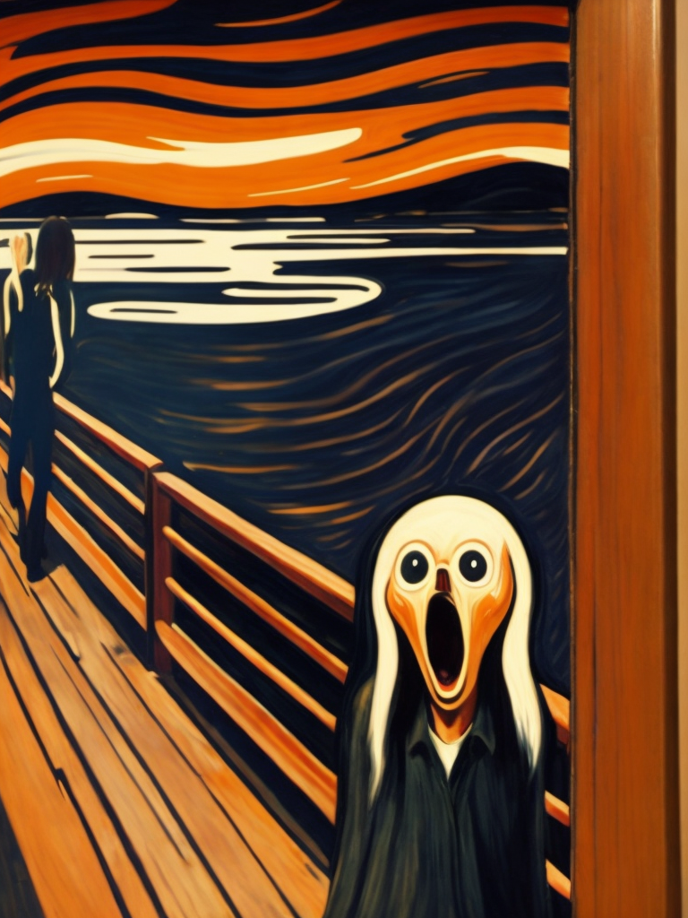 Premium Free ai Images | the scream edvard munch real life