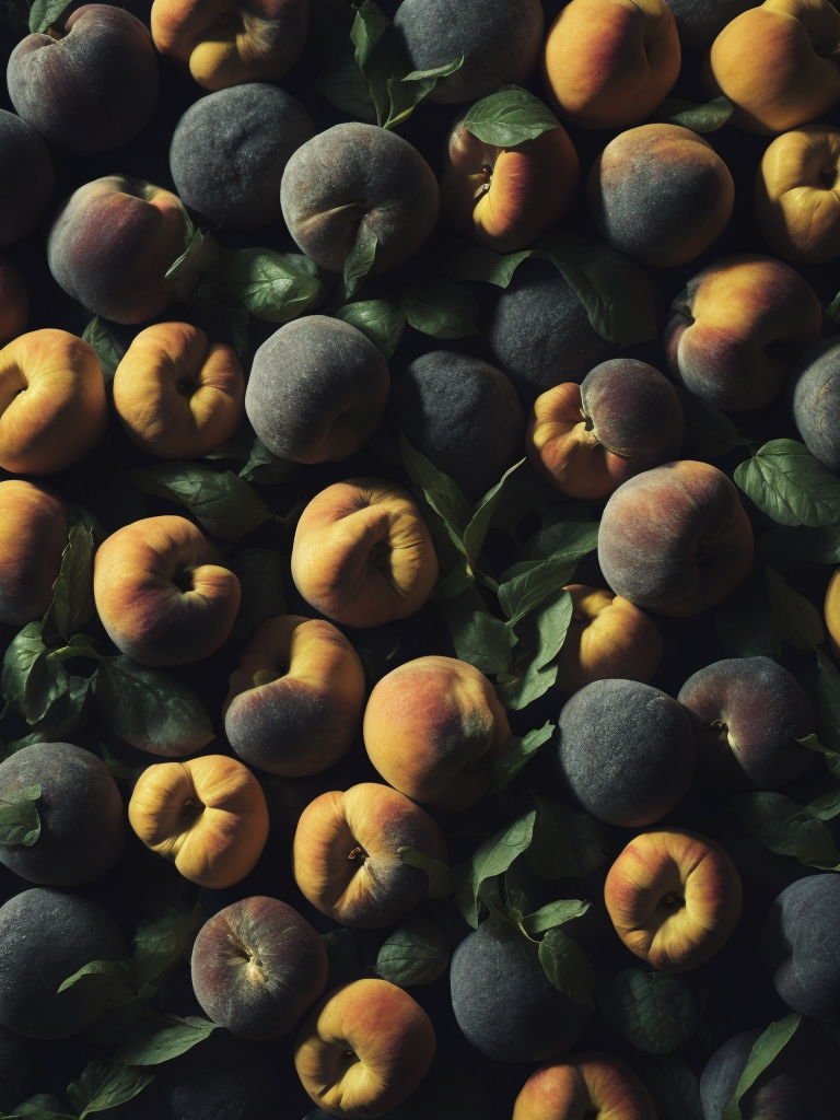 Premium Free ai Images | peaches pattern detailed peaches macro photo
