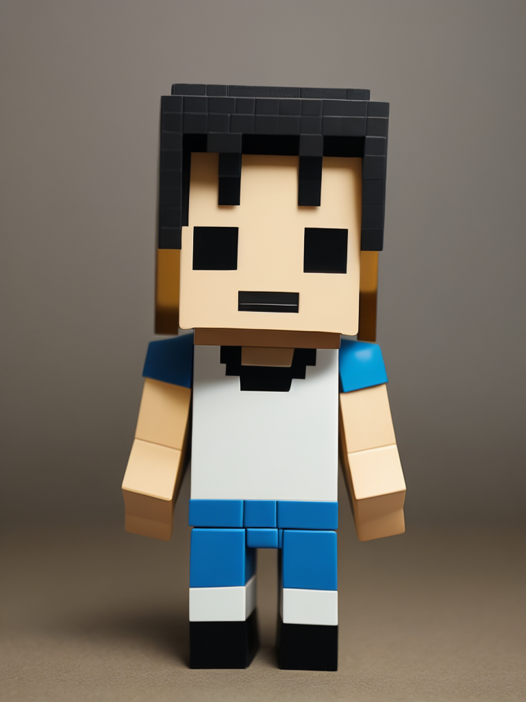Premium Free ai Images | portrait of minecraft funko pop plastic toy
