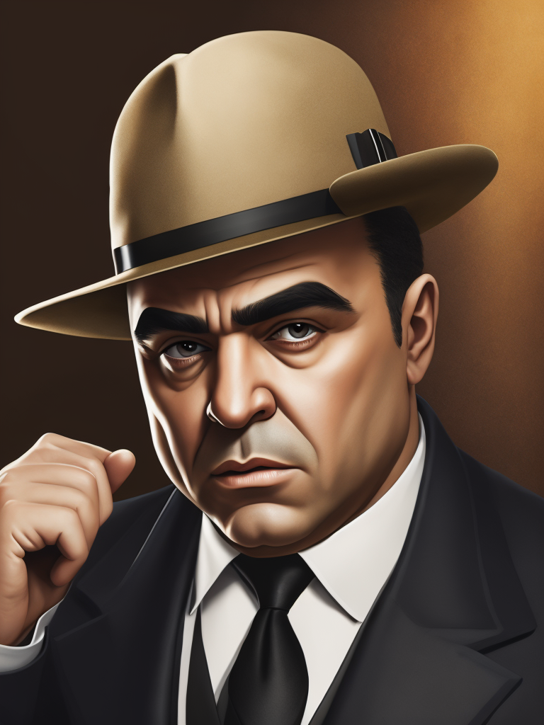 Premium Free ai Images | portrait of gta man like al capone
