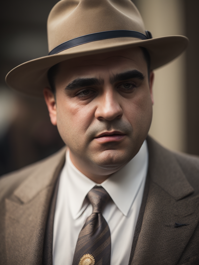 Premium Free ai Images | al capone american gangster rare photo