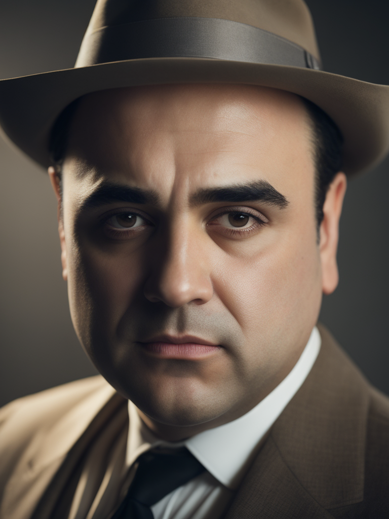 Premium Free ai Images | al capone american gangster rare photo