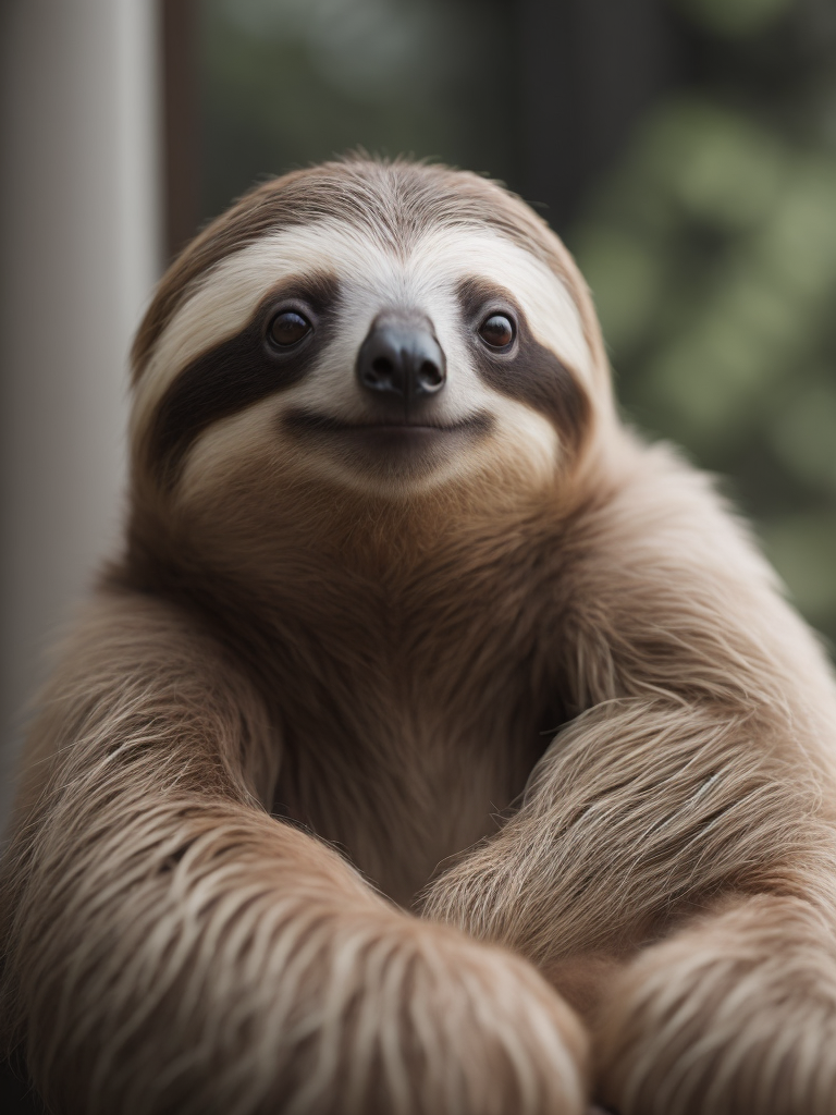 Premium Free ai Images | sloth on the cover of fashion magazine