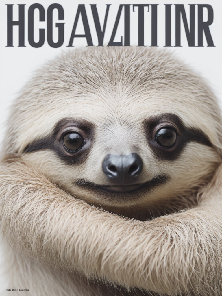 Premium Free ai Images | sloth on the cover of fashion magazine