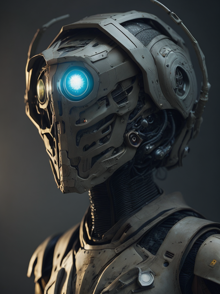 Premium Free ai Images | robot cyborg hard surface scifi