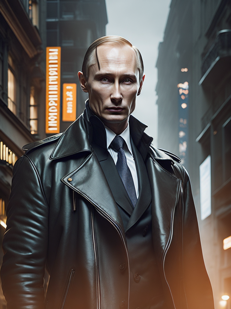 Premium Free ai Images | vladimir putin as model balenciaga in long ...