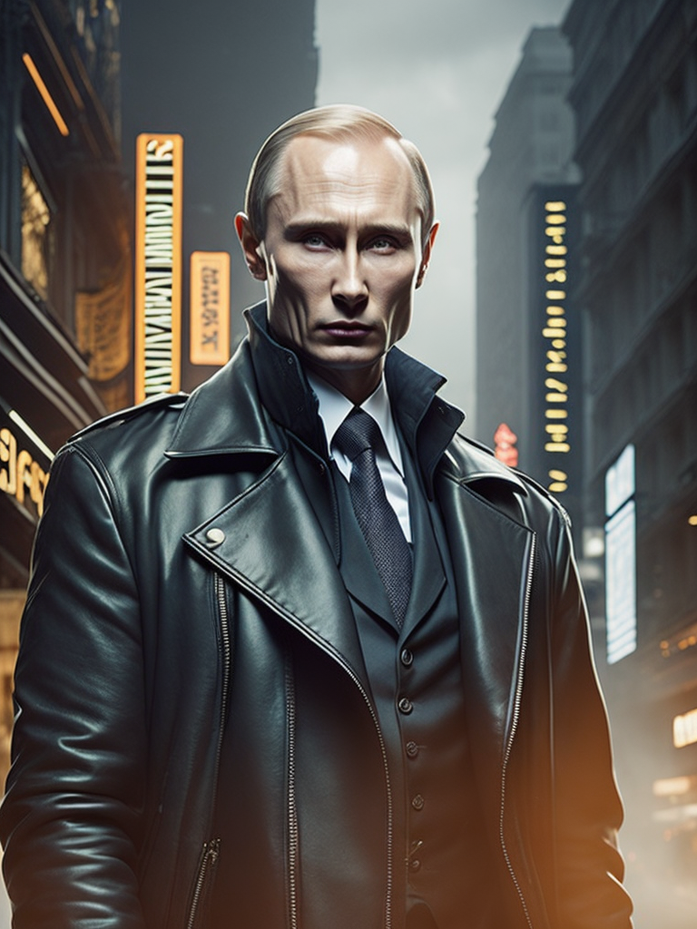 Premium Free ai Images | vladimir putin as model balenciaga in long ...