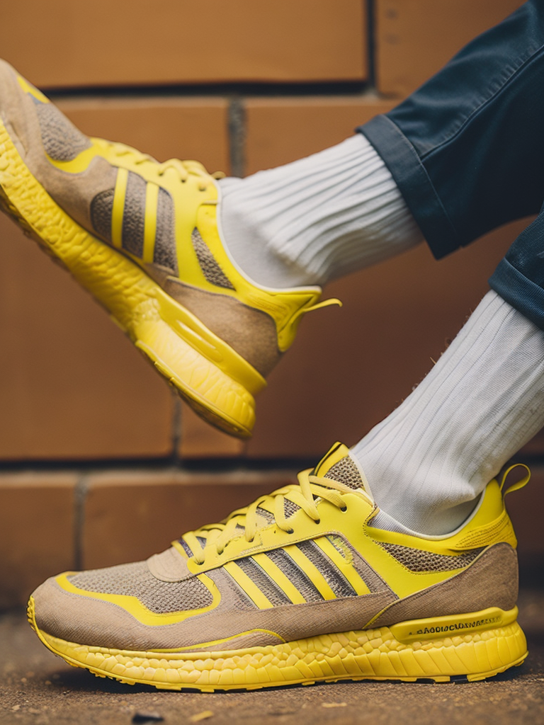 Premium Free ai Images | hyper realistic image of adidas hi tech sports ...