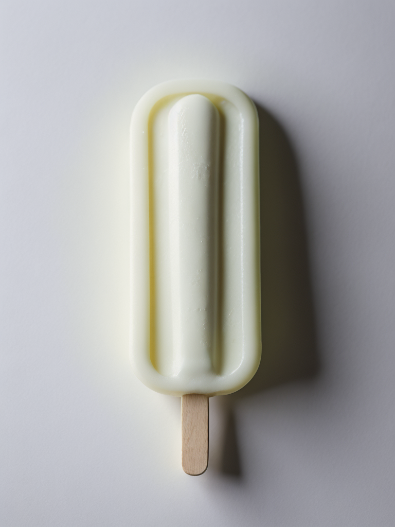 Premium Free ai Images | vanilla white popsicle on white background