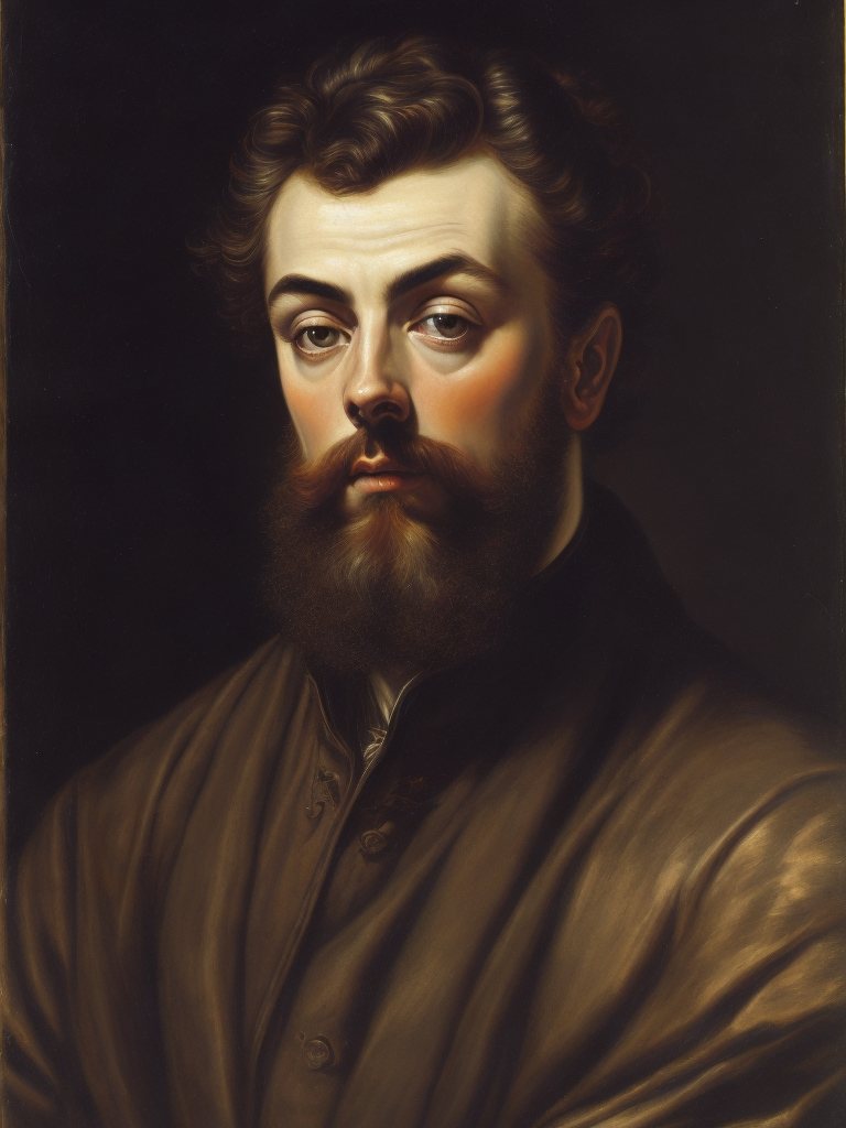 Premium Free ai Images | self portrait by jacopo tintoretto