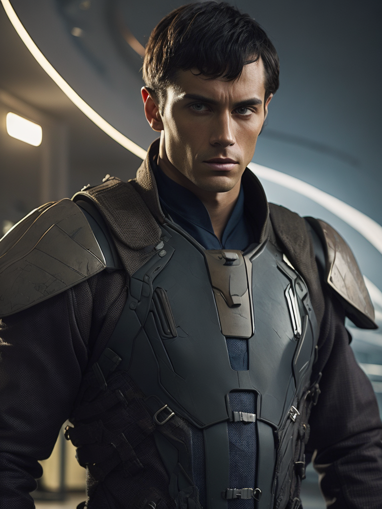 Premium Free ai Images | capitaine sytar trek au commande