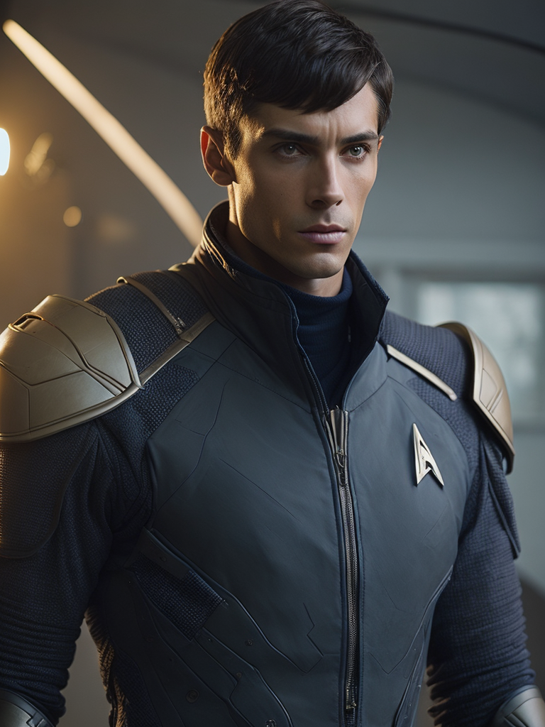 Premium Free ai Images | capitaine sytar trek au commande