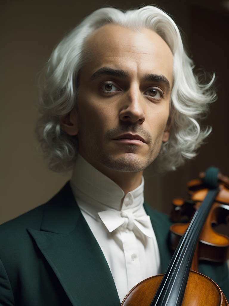 Premium Free ai Images | antonio lucio vivaldi with violin in th ...