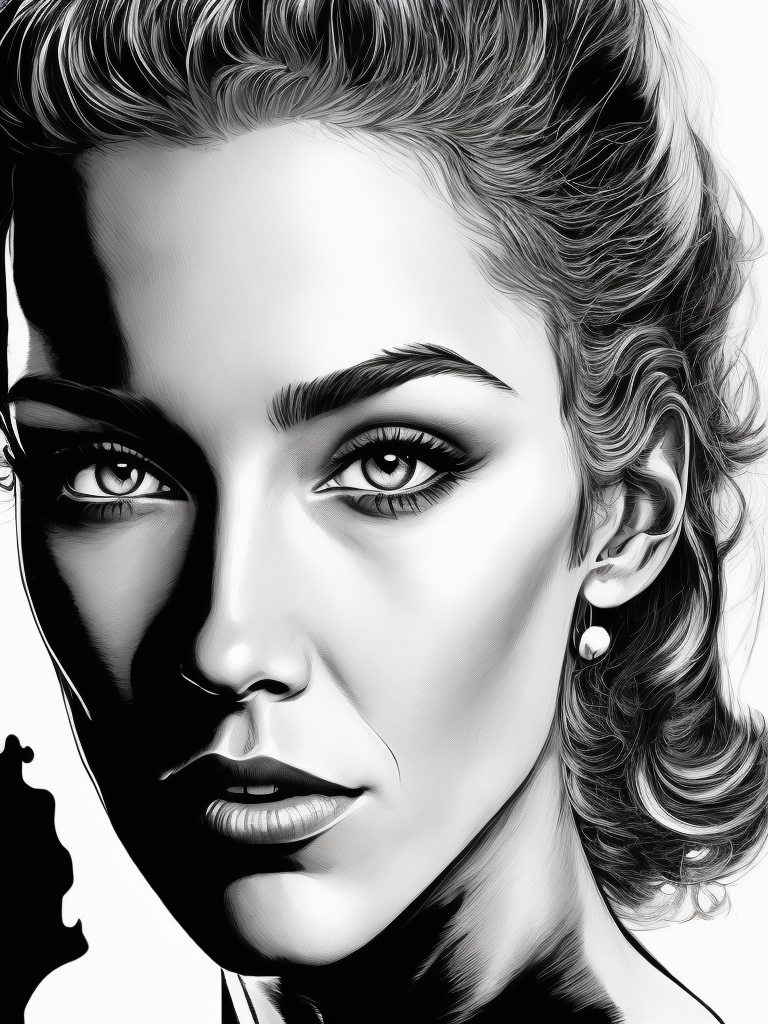 Premium Free ai Images | portrait of women illustration ink france ...