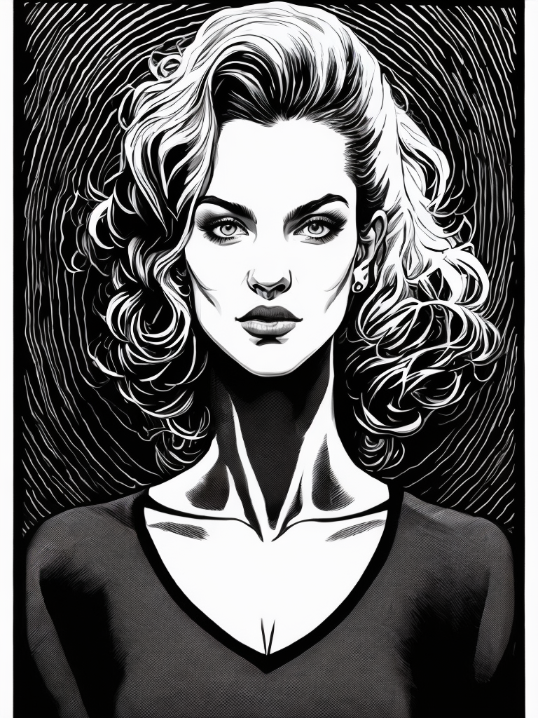 Premium Free ai Images | portrait of women illustration ink nudity ...