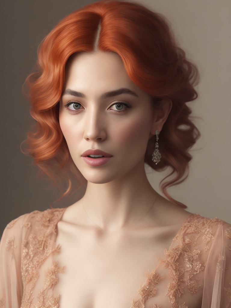 Premium Free ai Images | lady sporting rosy hued hair donned in ...