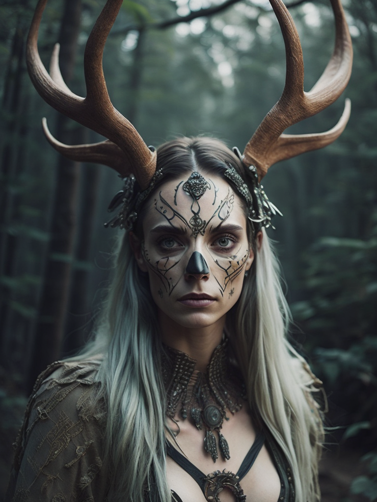 Premium Free ai Images | full length portrait of celtic pagan druid ...