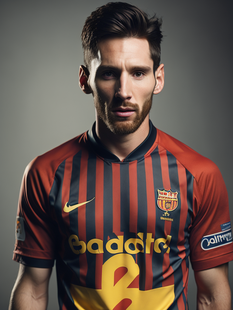 Premium Free ai Images | lionel messi wearing liverpool football kit