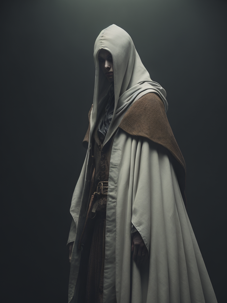 Premium Free ai Images | faceless white clothed wizard