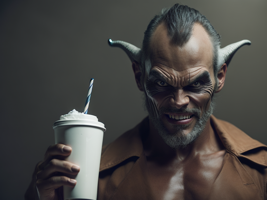 Premium Free ai Images | un diablo con rostro humano fuerte imponente ...