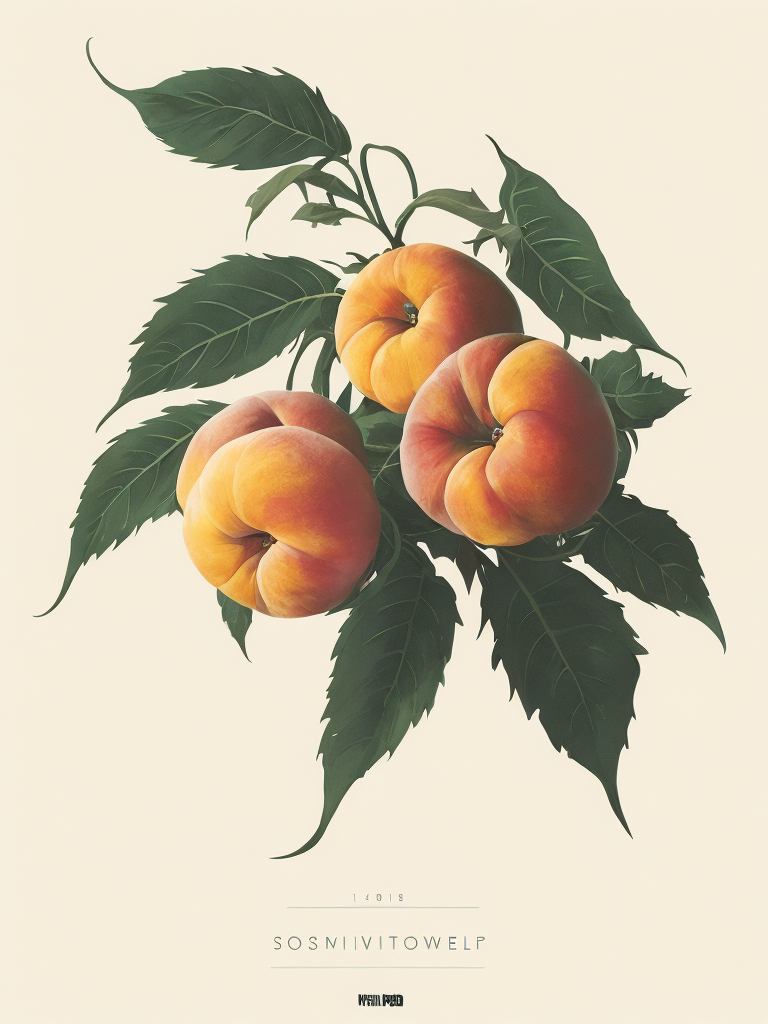 Premium Free ai Images | realistic peaches on white background flat ...