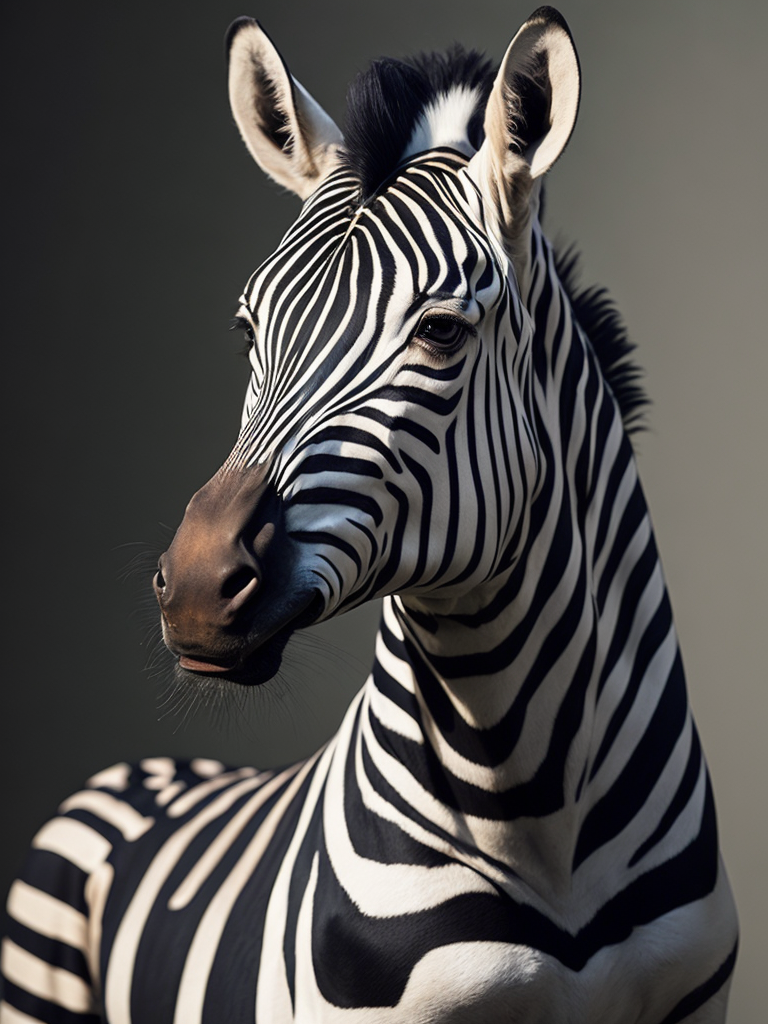 Premium Free ai Images | realistic zebra shoulders up smartly dressed ...