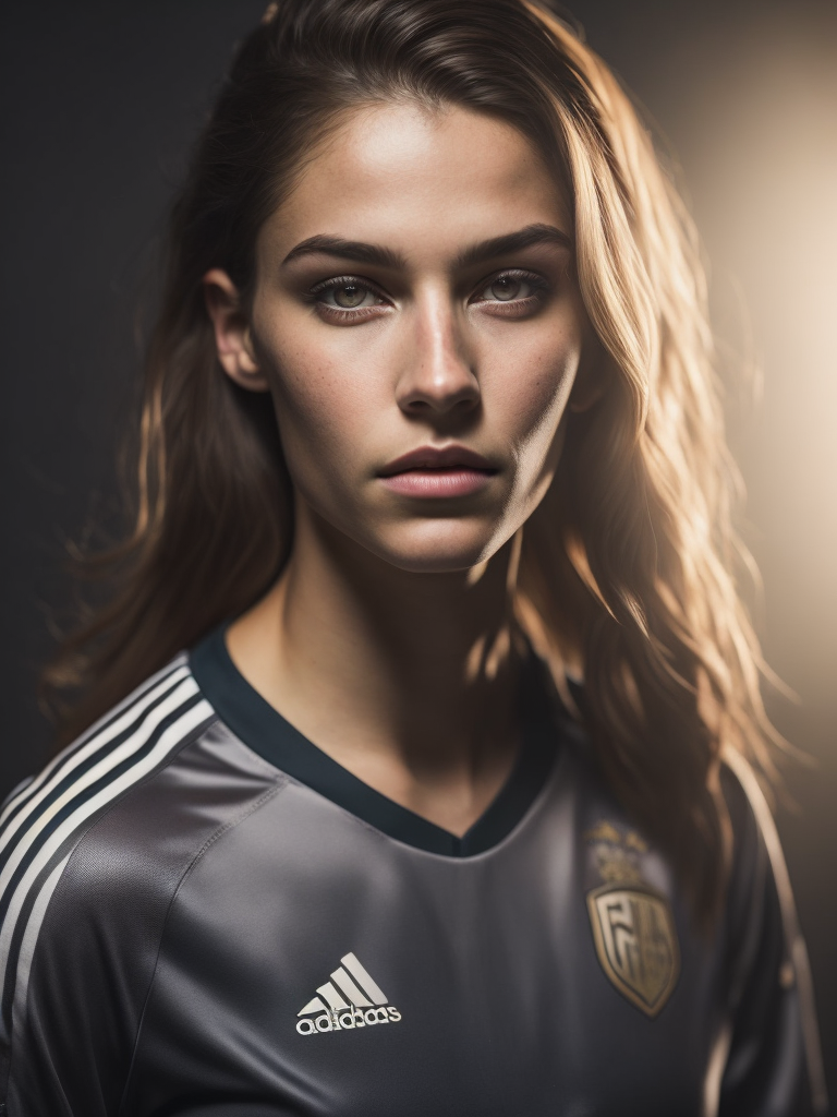 Lumenor AI Image Generation - epic portrait of women soccer player fifa ...