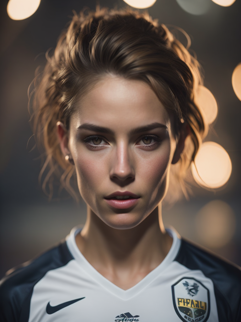 Lumenor AI Image Generation - epic portrait of women soccer player fifa ...