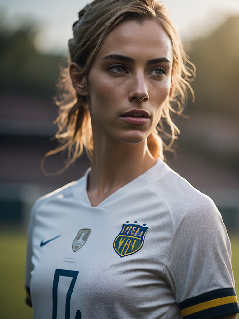 Lumenor AI Image Generation - epic portrait of women soccer player fifa ...