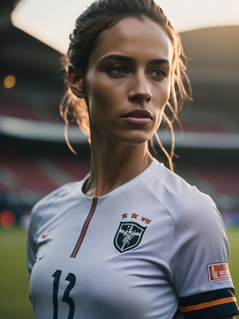 Lumenor AI Image Generation - epic portrait of women soccer player fifa ...