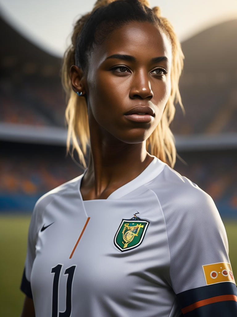 Premium Free ai Images | epic portrait of women soccer player fifa ...