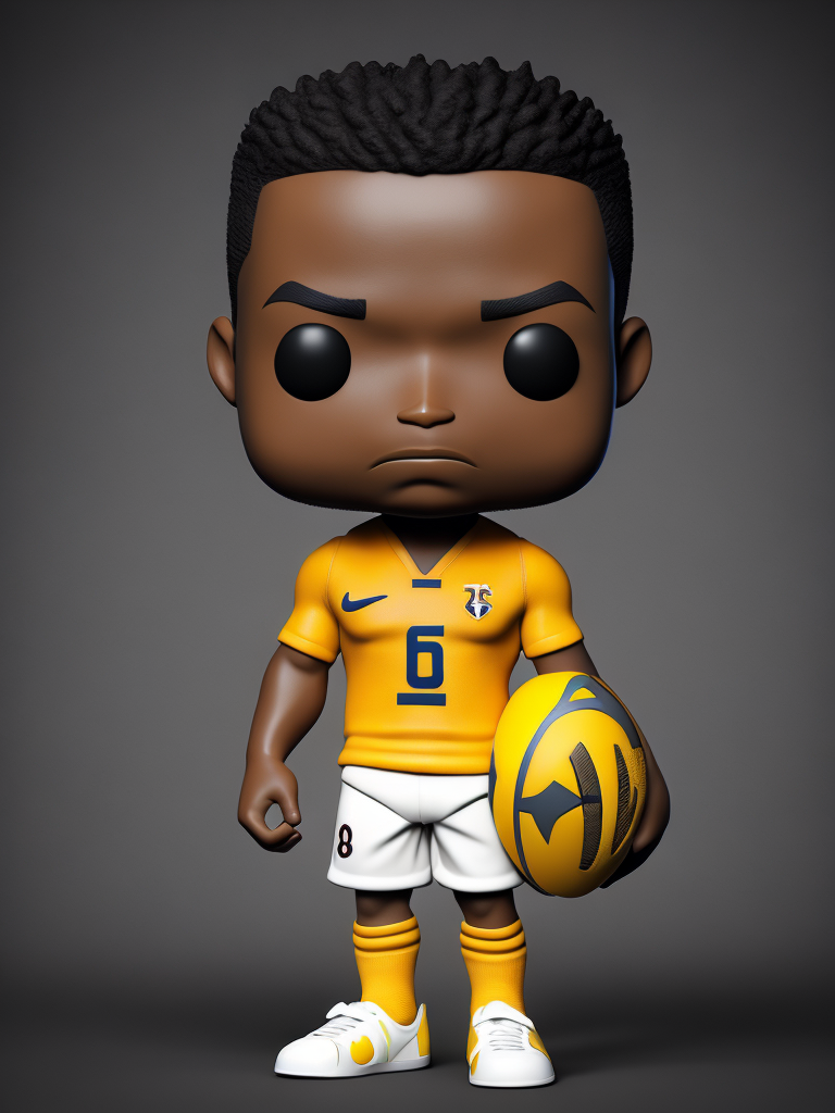 Premium Free ai Images | full body render of funko pop pele