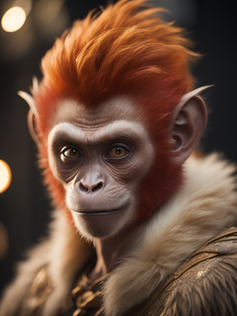 Premium Free ai Images | monkey king wukong action