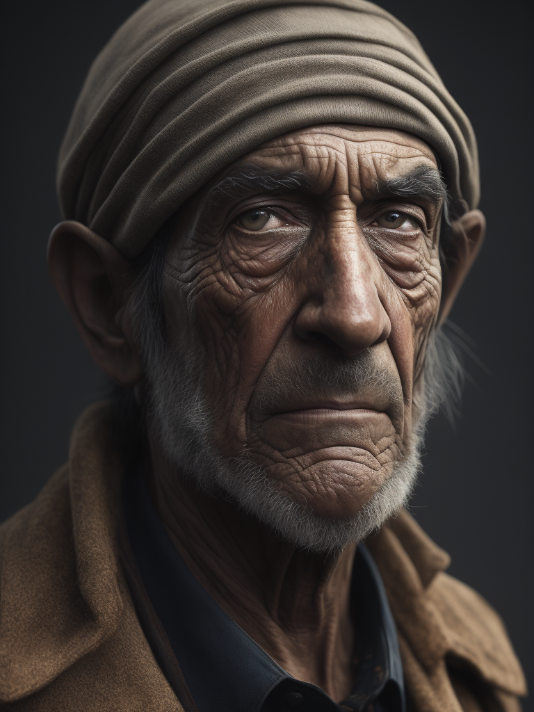 Premium Free ai Images | portret starogo kocegara lico saze graznaa ...