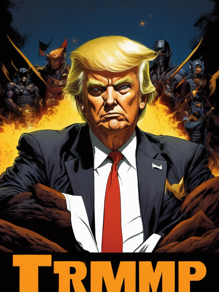 Premium Free ai Images | donald trump hero portrait comics marvel ...