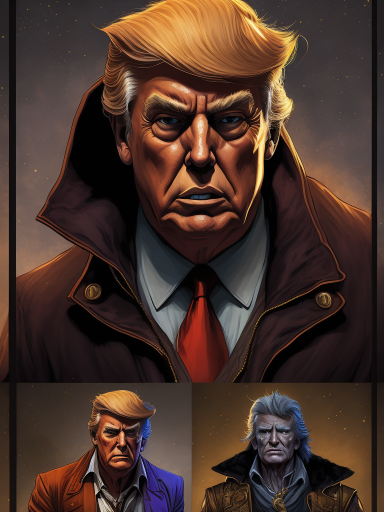 Premium Free ai Images | donald trump hero portrait comics marvel ...