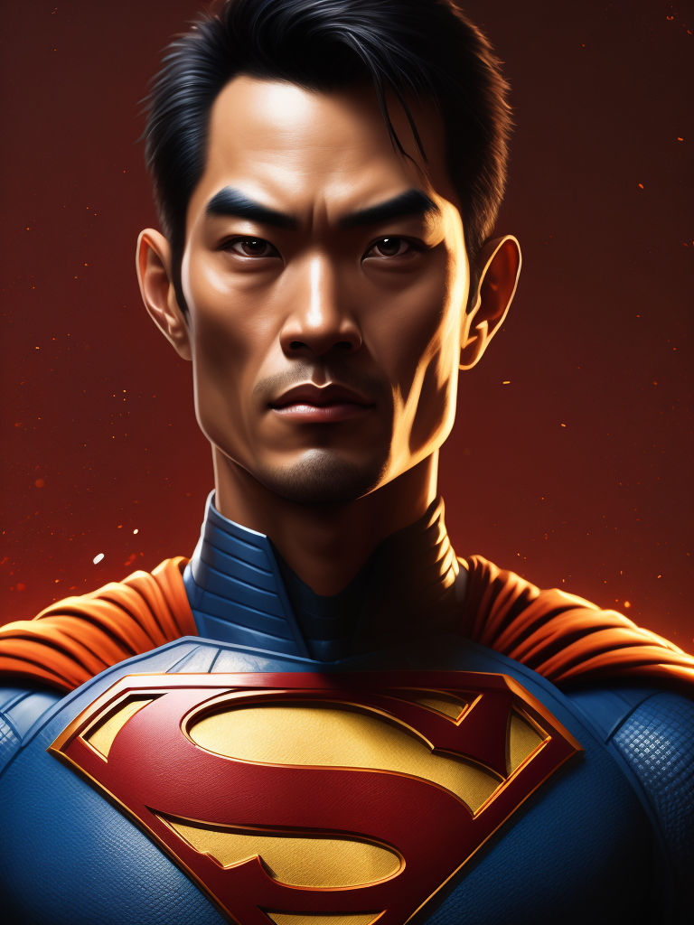 Premium Free ai Images | chinese superman hero portrait comics marvel ...