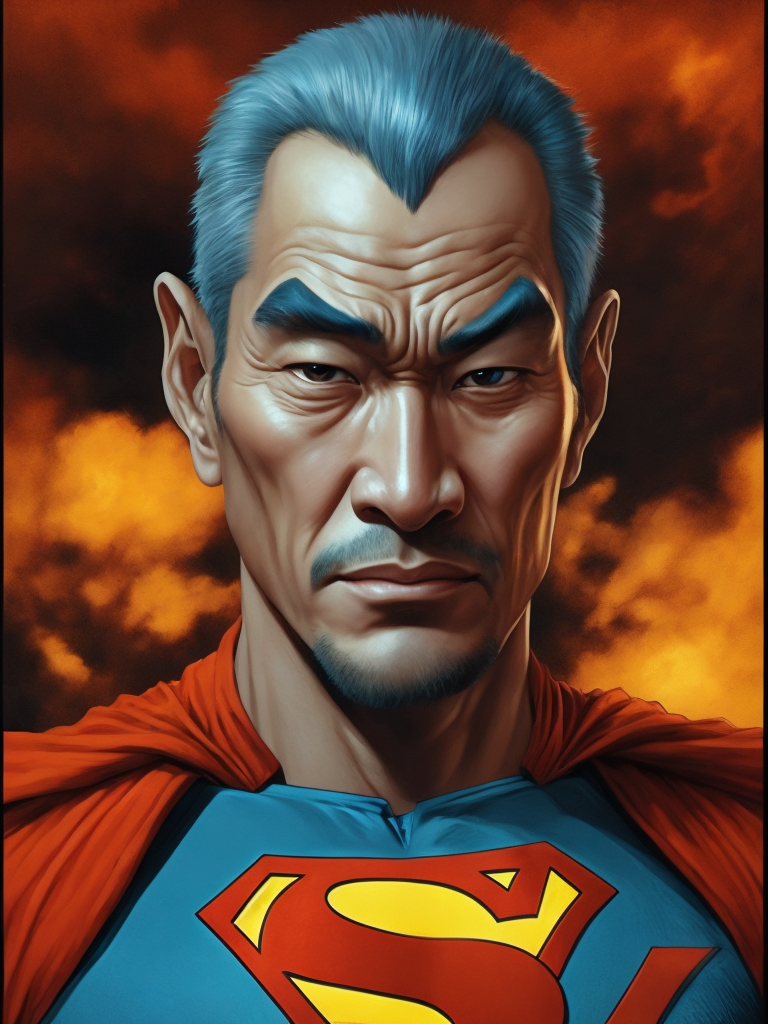 Premium Free ai Images | chinese superman hero portrait comics marvel ...