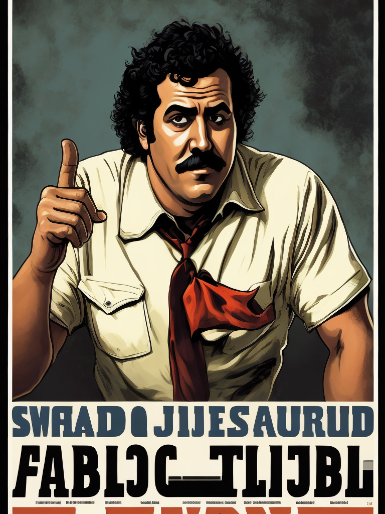 Premium Free ai Images | pablo escobar portrait comic mad magazine usa ...