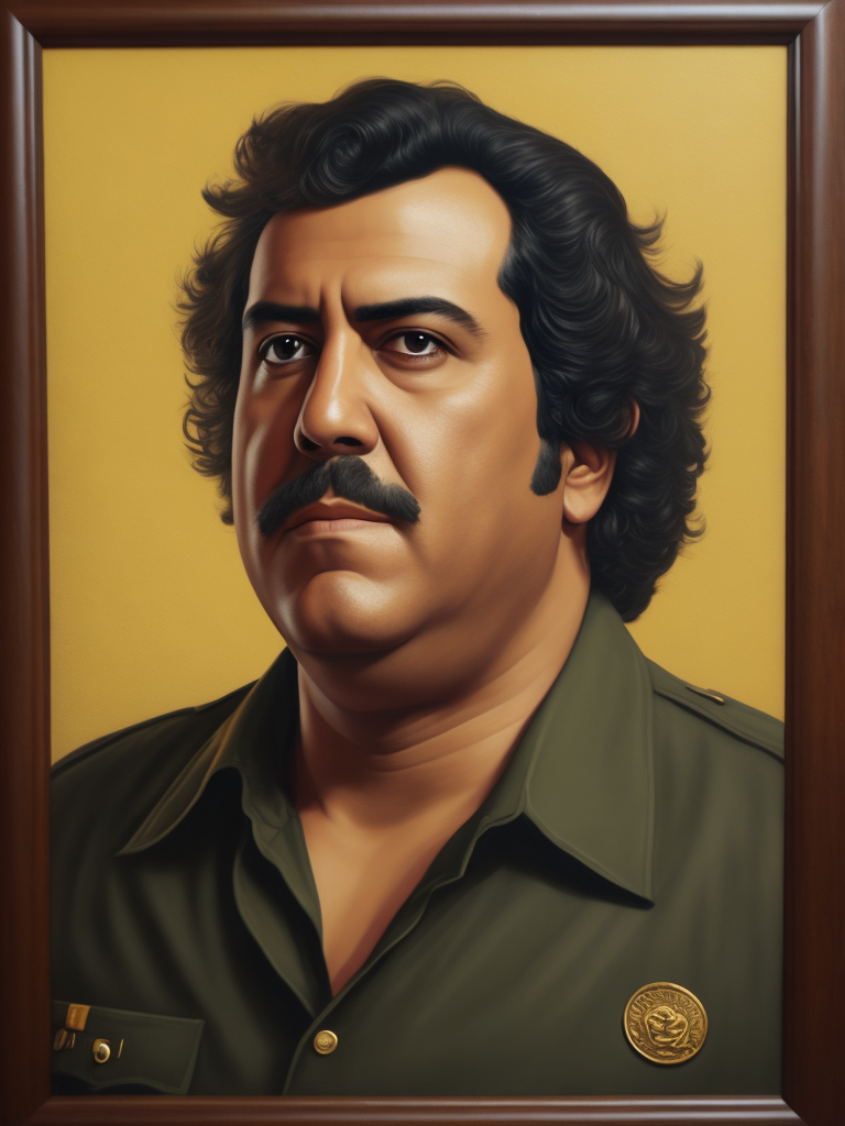 Premium Free ai Images | pablo escobar portrait painting oil colombia ...