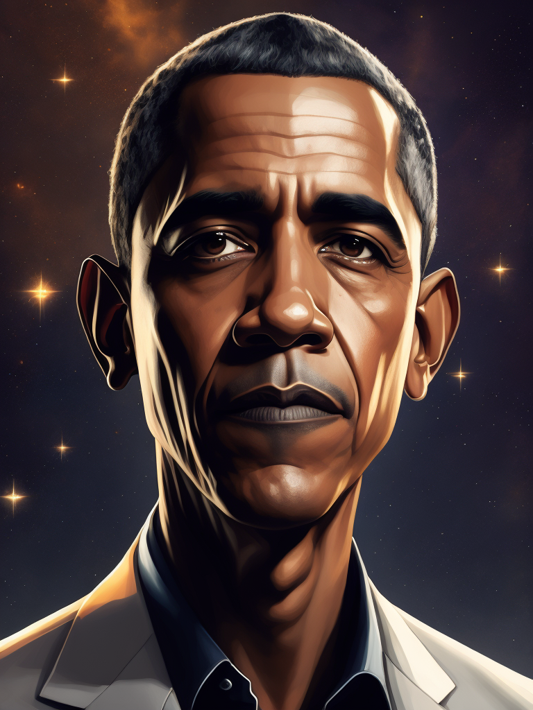 Premium Free ai Images | barack obama hero portrait illustration ...