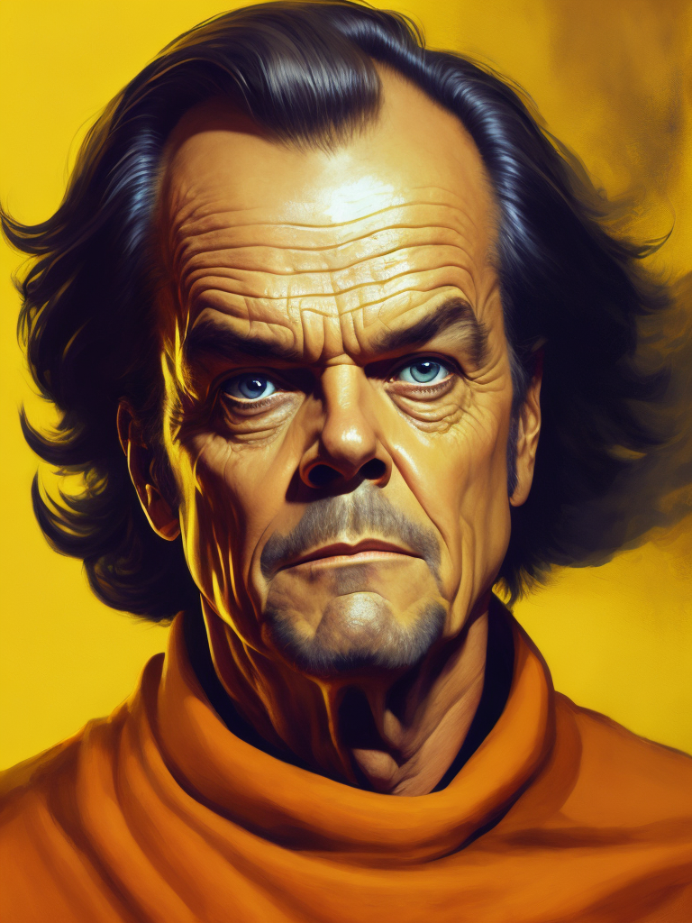 Premium Free ai Images | jack nicholson hero portrait illustration ...