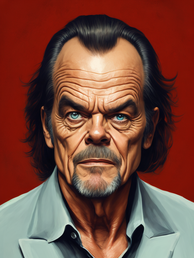 Premium Free ai Images | jack nicholson hero portrait illustration ...
