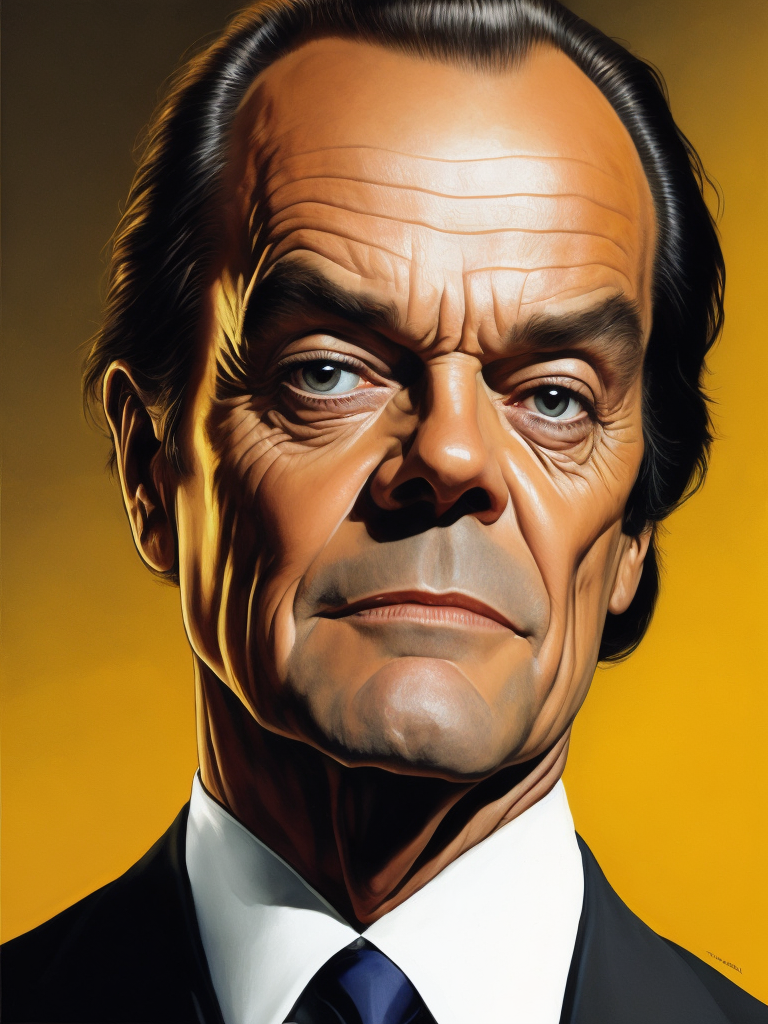 Premium Free ai Images | jack nicholson hero portrait illustration ...
