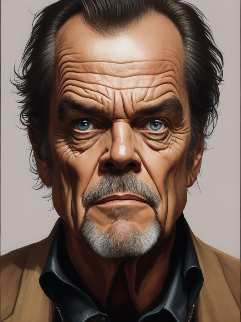Premium Free ai Images | jack nicholson hero portrait illustration ...