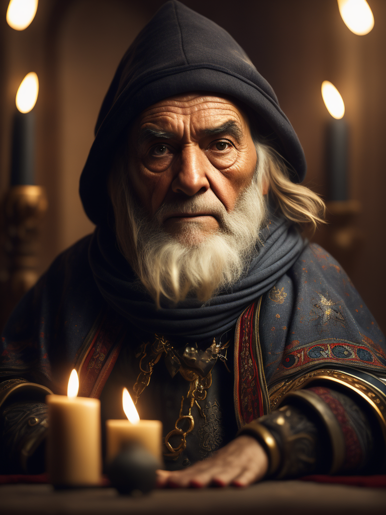 Premium Free ai Images | intricate portrait of very old gnome ...